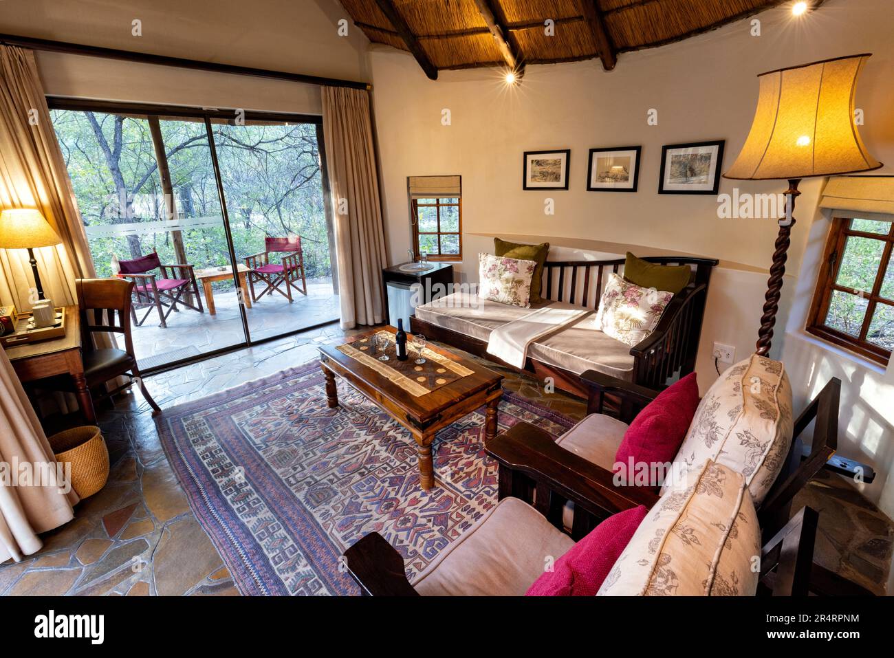 Interior of Bush Suite at Onguma Forest Camp, Onguma Game Reserve ...