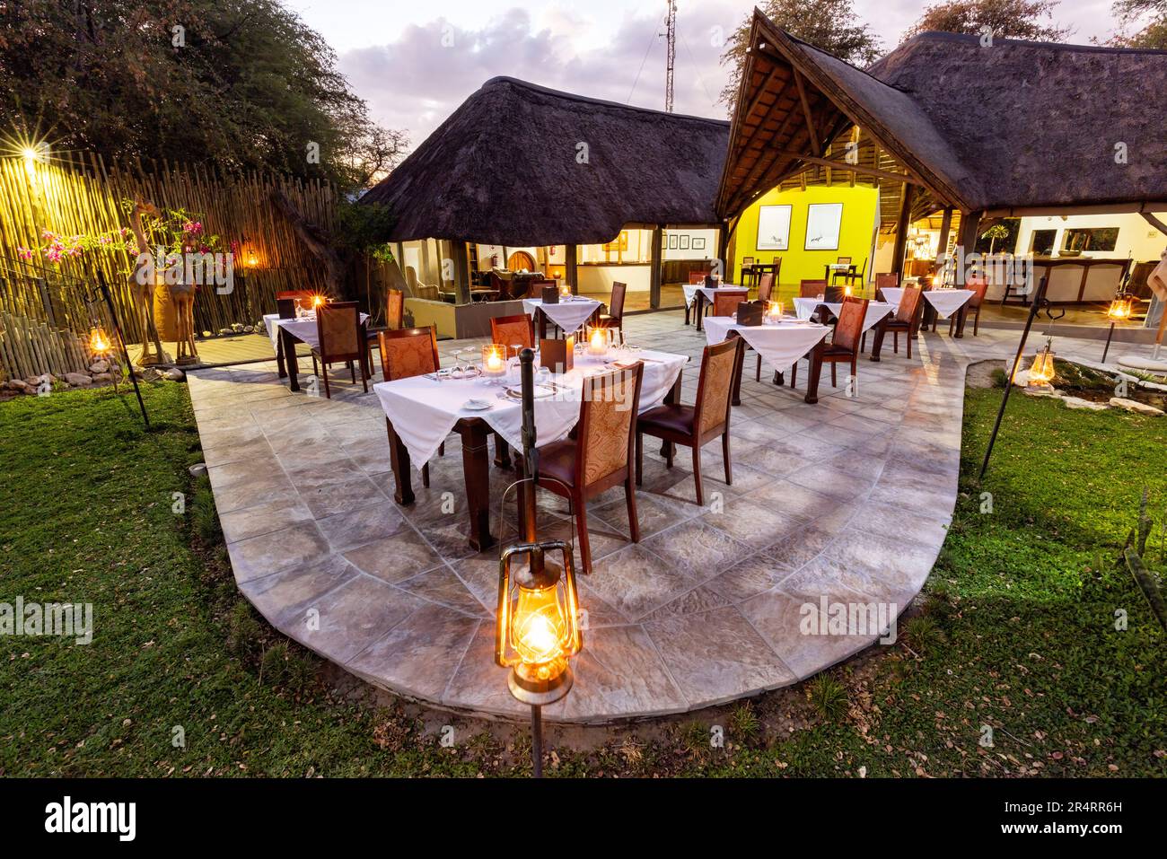 Outdoor dining at Onguma Forest Camp, Onguma Game Reserve, Namibia ...