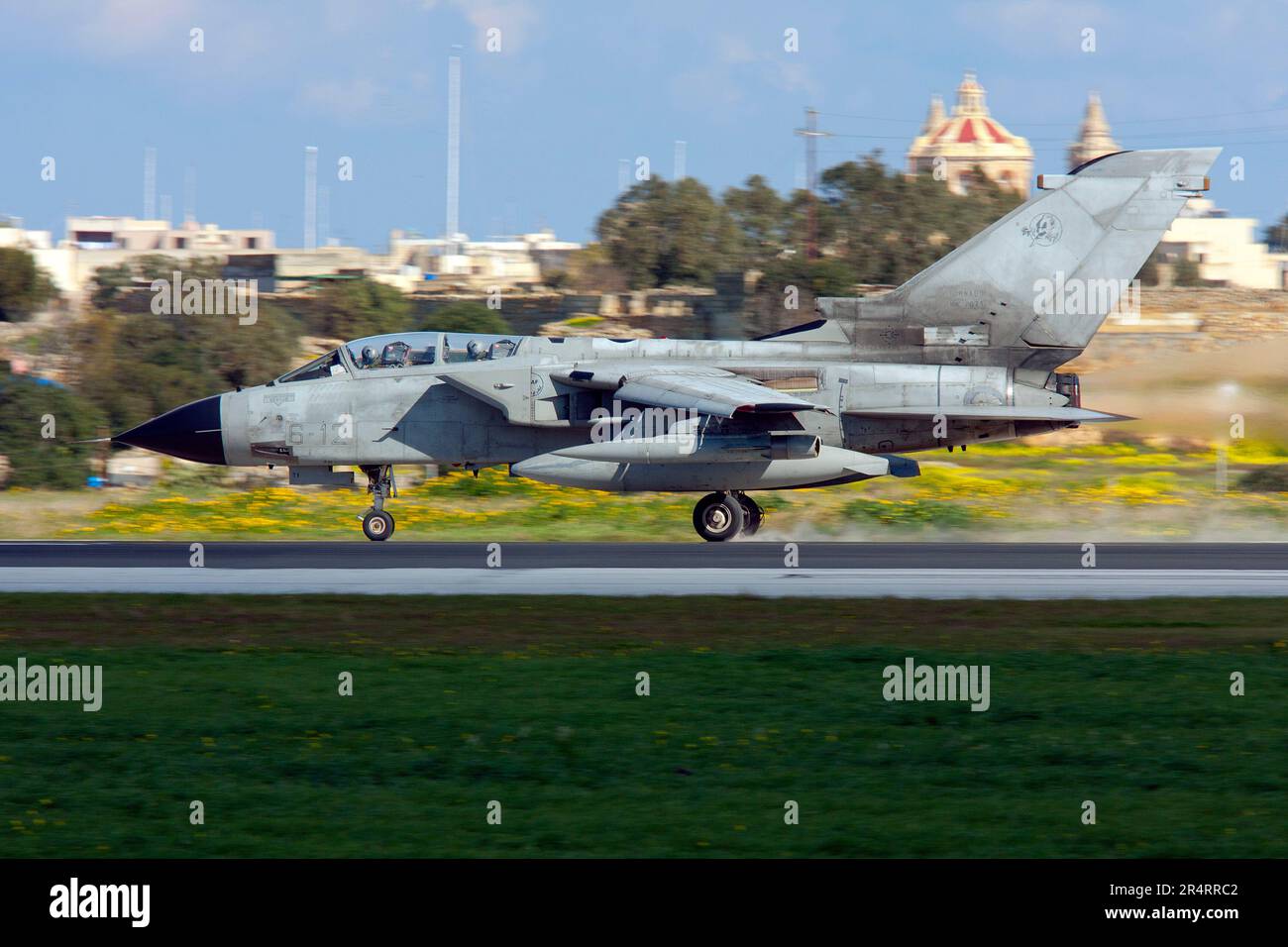 Italian Air Force Panavia Tornado IDS taking off runway 31 Stock Photo ...
