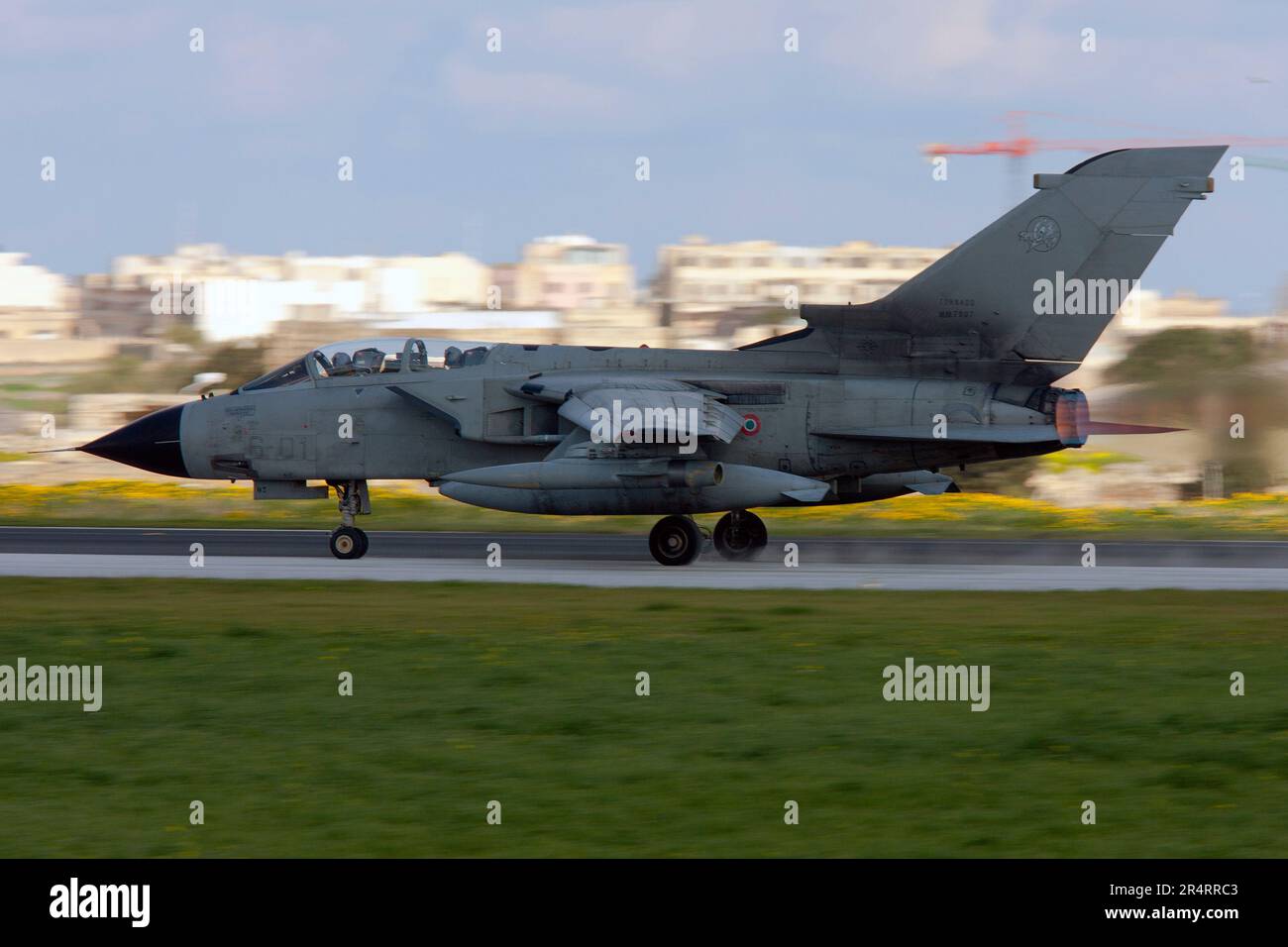 Italian Air Force Panavia Tornado IDS taking off runway 31 Stock Photo ...