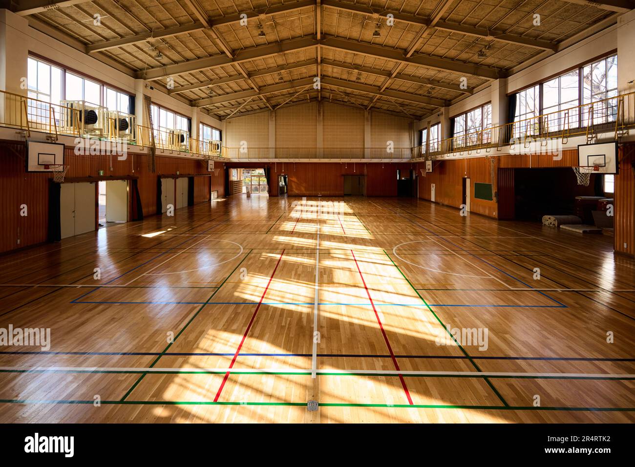 Empty school gymnasium Stock Photo - Alamy