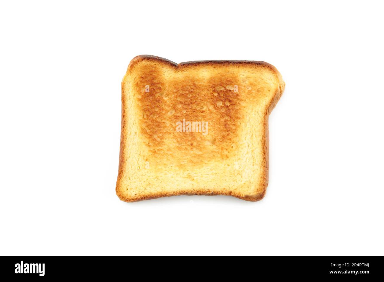 Single toasted toast isolated on white background Stock Photo - Alamy