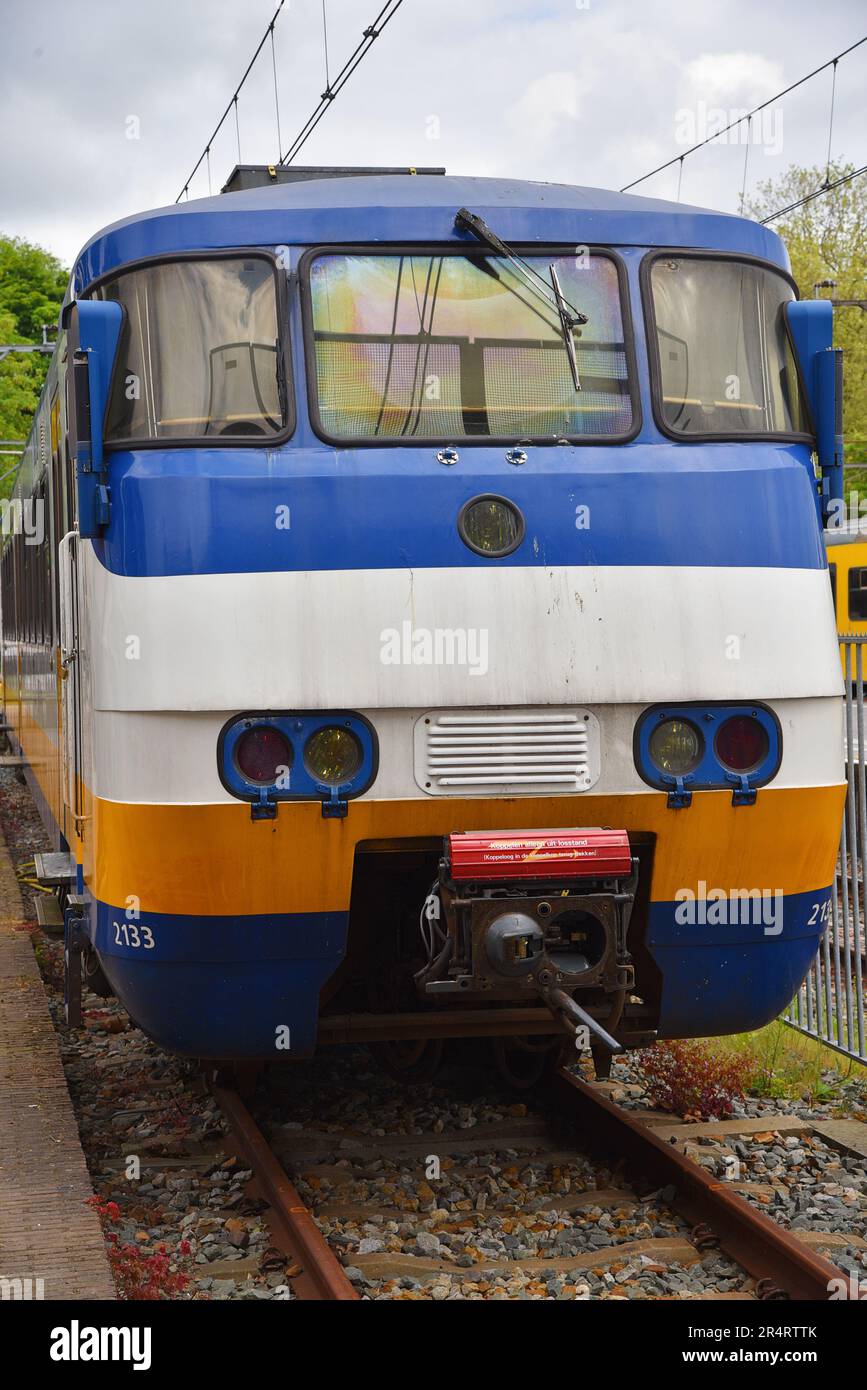 Utrecht, Netherlands. May 2023. Old dutch trains at the Railroad museum ...