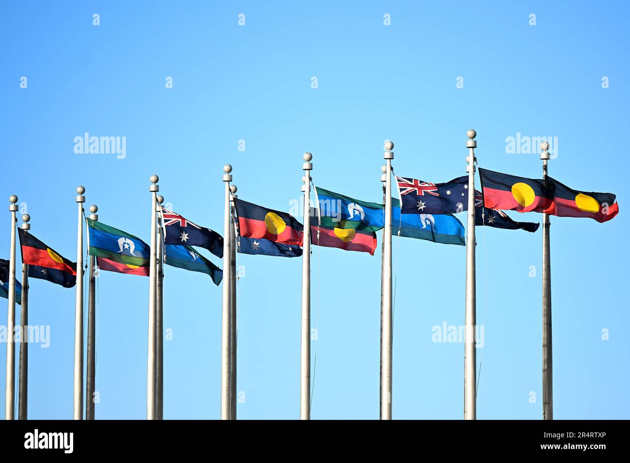 Canberra, Australia. 30th May, 2023. The Australian flag, the ...