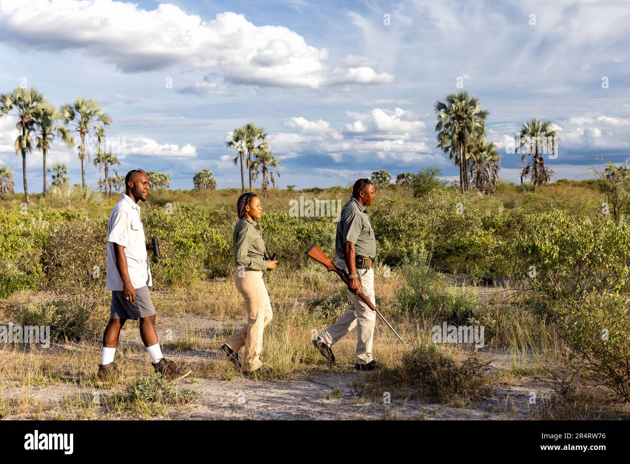 Interpretive Bush Walk at Onguma Game Reserve, Namibia, Africa Stock ...
