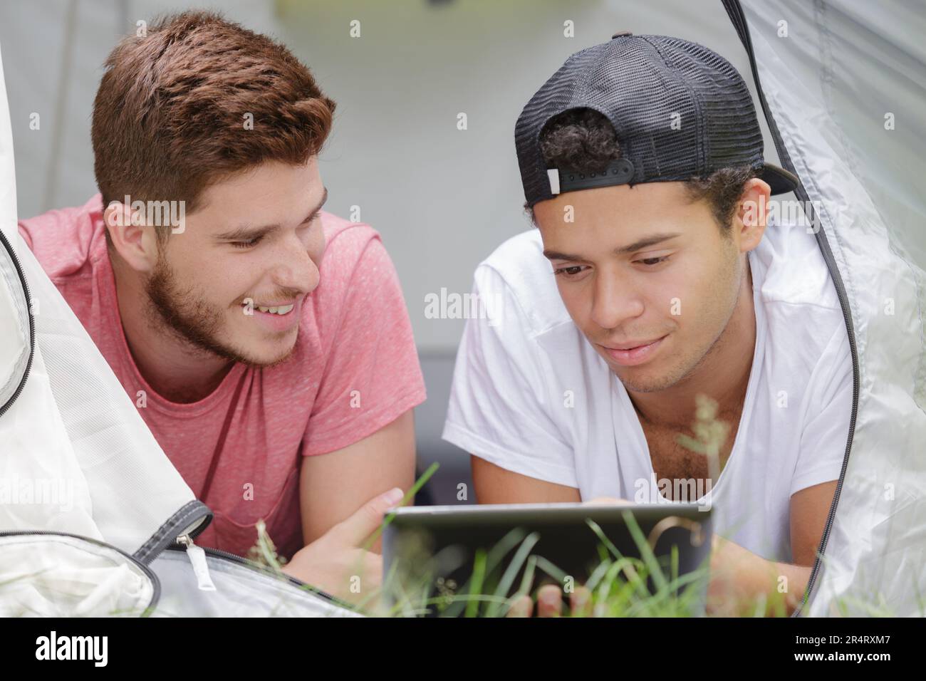Two resting travelers hi-res stock photography and images - Alamy