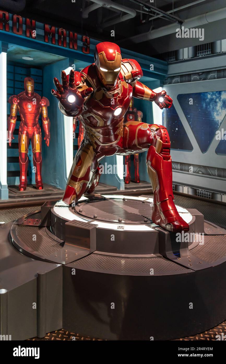 Shah Alam, Malaysia - April 17,2023 : Iron Man 3's wax figure displayed ...
