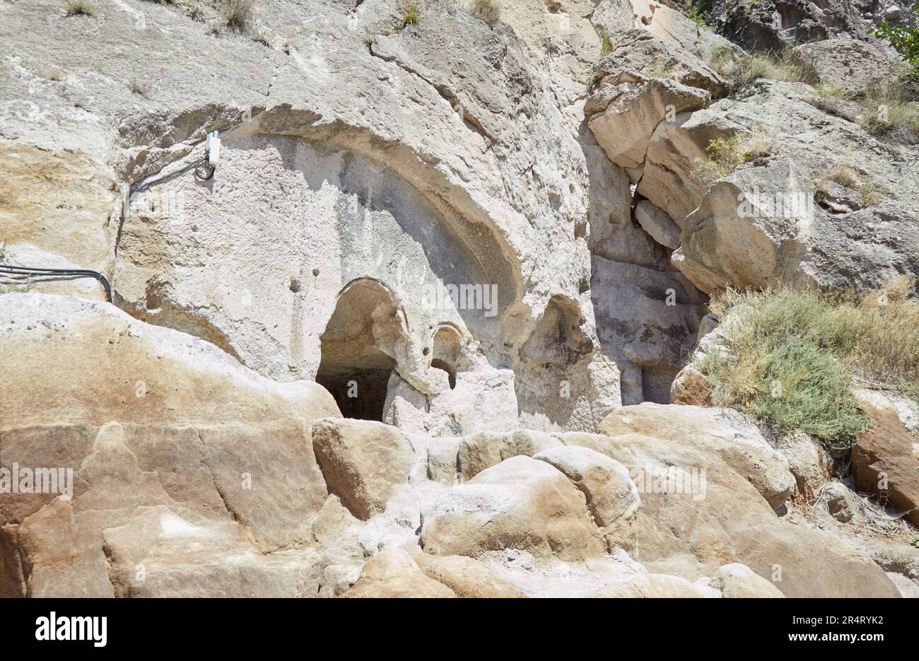 Vardzia, an medieval cave city in Georgia, home to as many as 3,000 ...
