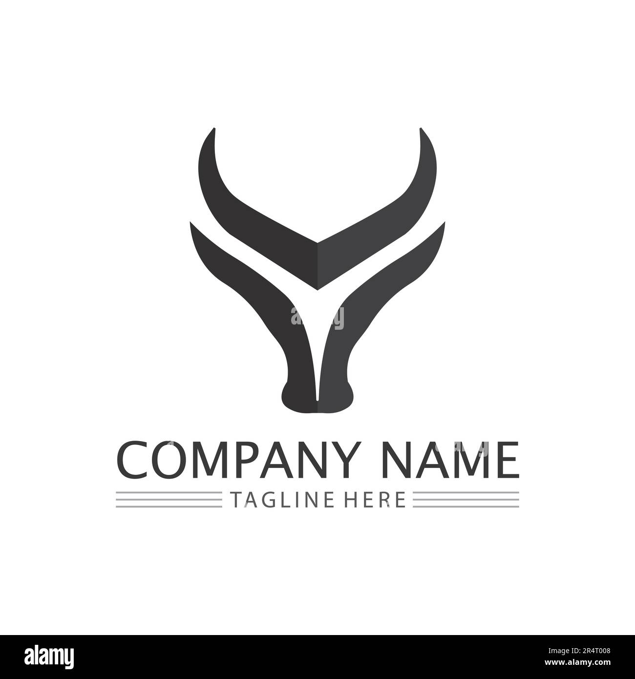 Bull logo and horn symbols cow vector template icons app Stock Vector ...