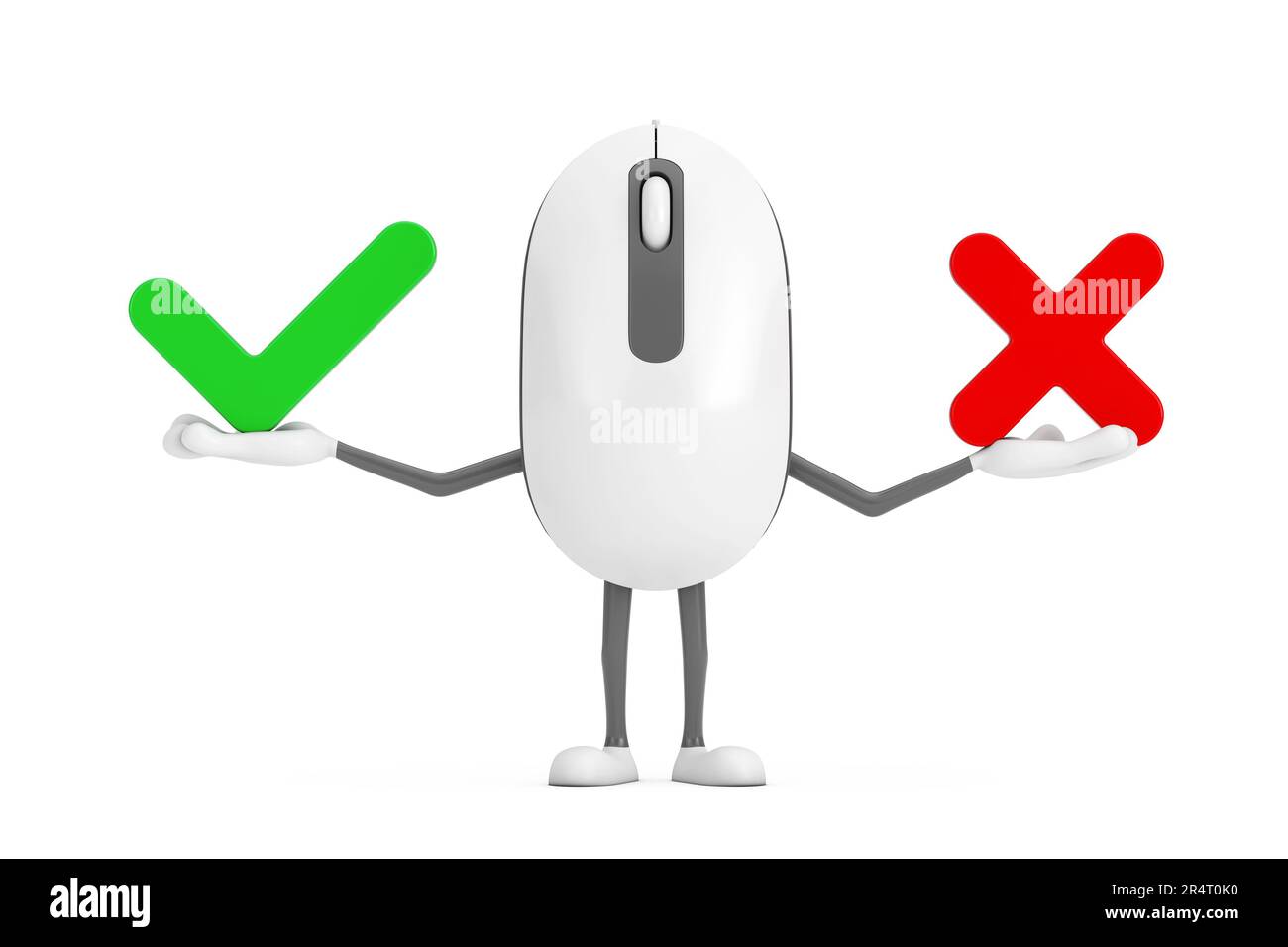 Computer Mouse Cartoon Person Character Mascot with Red Cross and Green ...