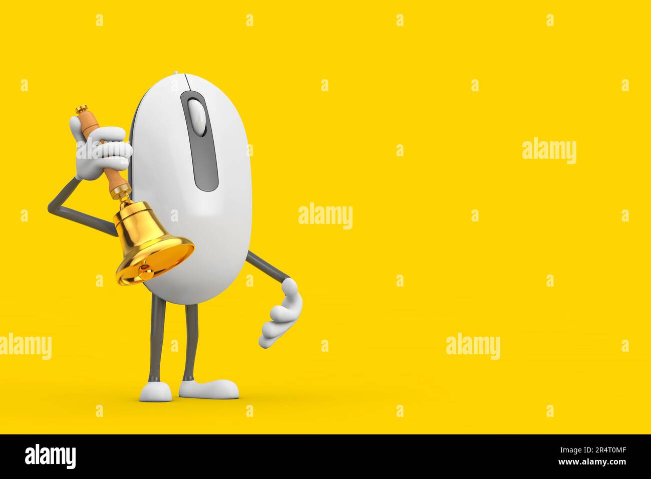 Computer Mouse Cartoon Person Character Mascot with Vintage Golden ...