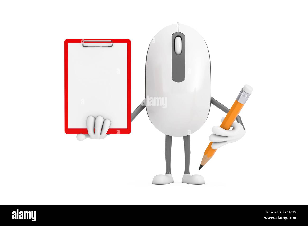 Computer Mouse Cartoon Person Character Mascot with Red Plastic ...