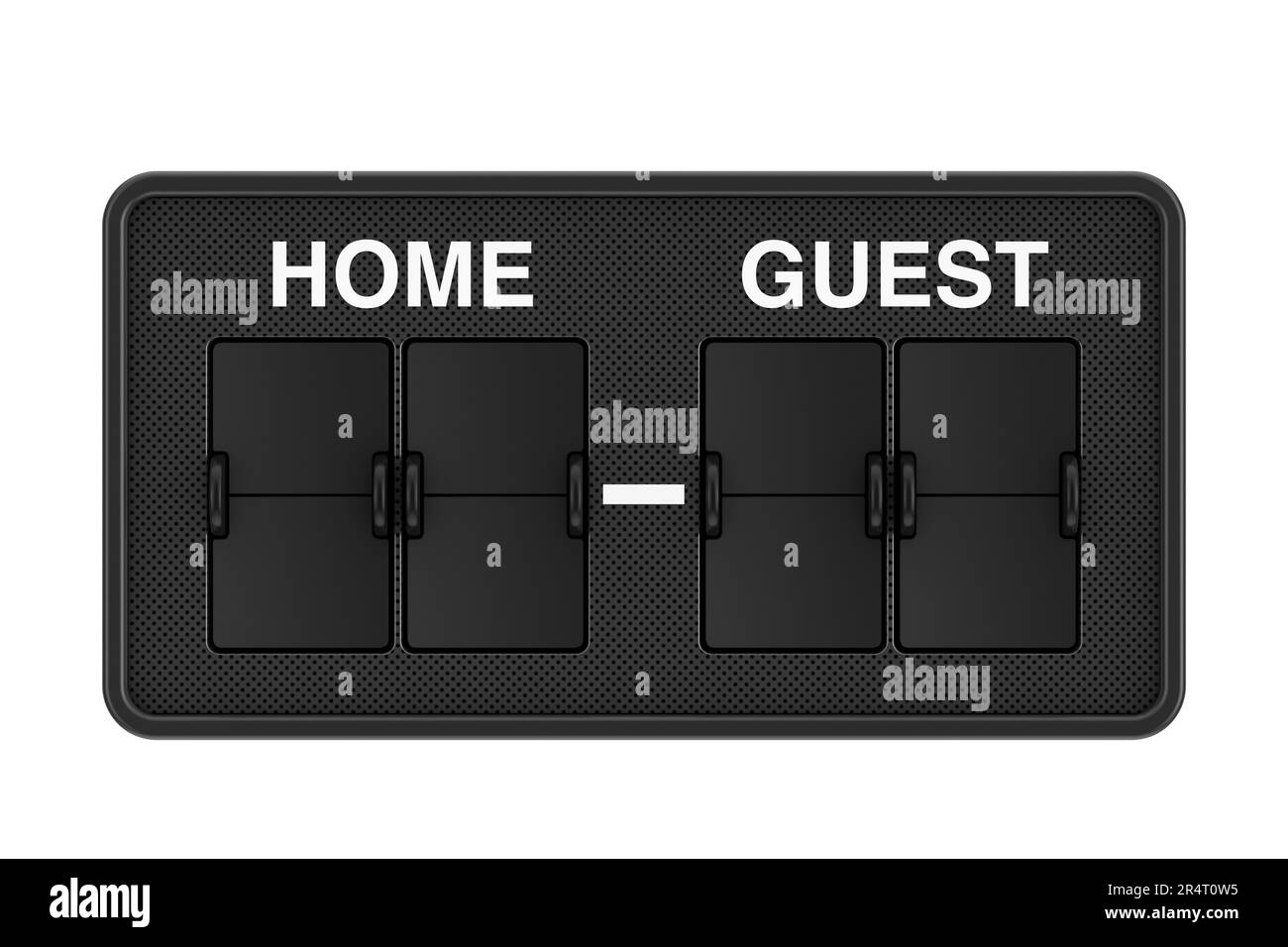 Empty Sport Games Scoreboard with Blank Flip Score on a white ...