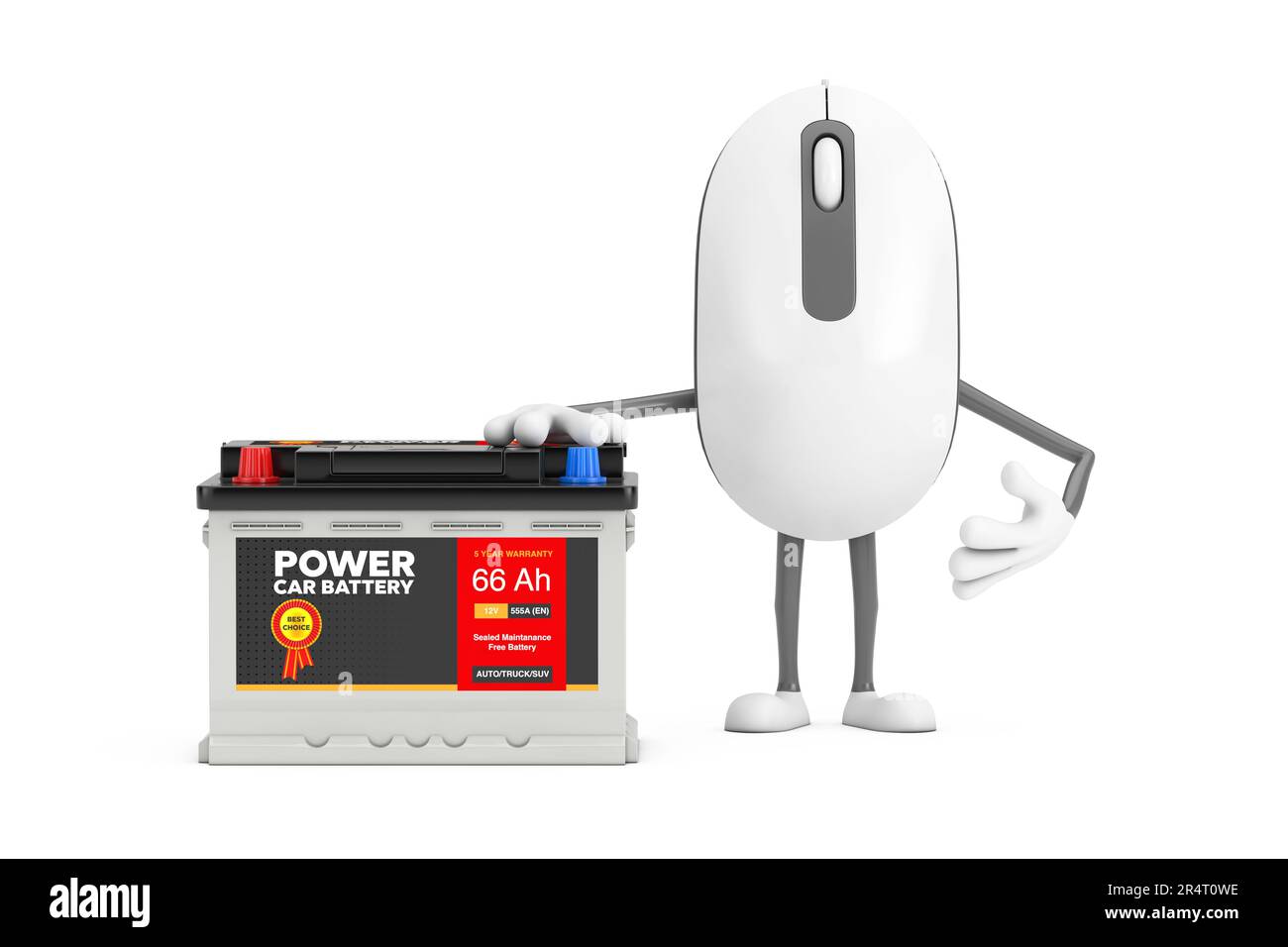 Computer Mouse Cartoon Person Character Mascot and Rechargeable Car ...