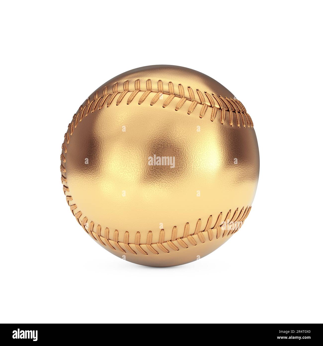 Golden Baseball Ball on a white background. 3d Rendering Stock Photo ...
