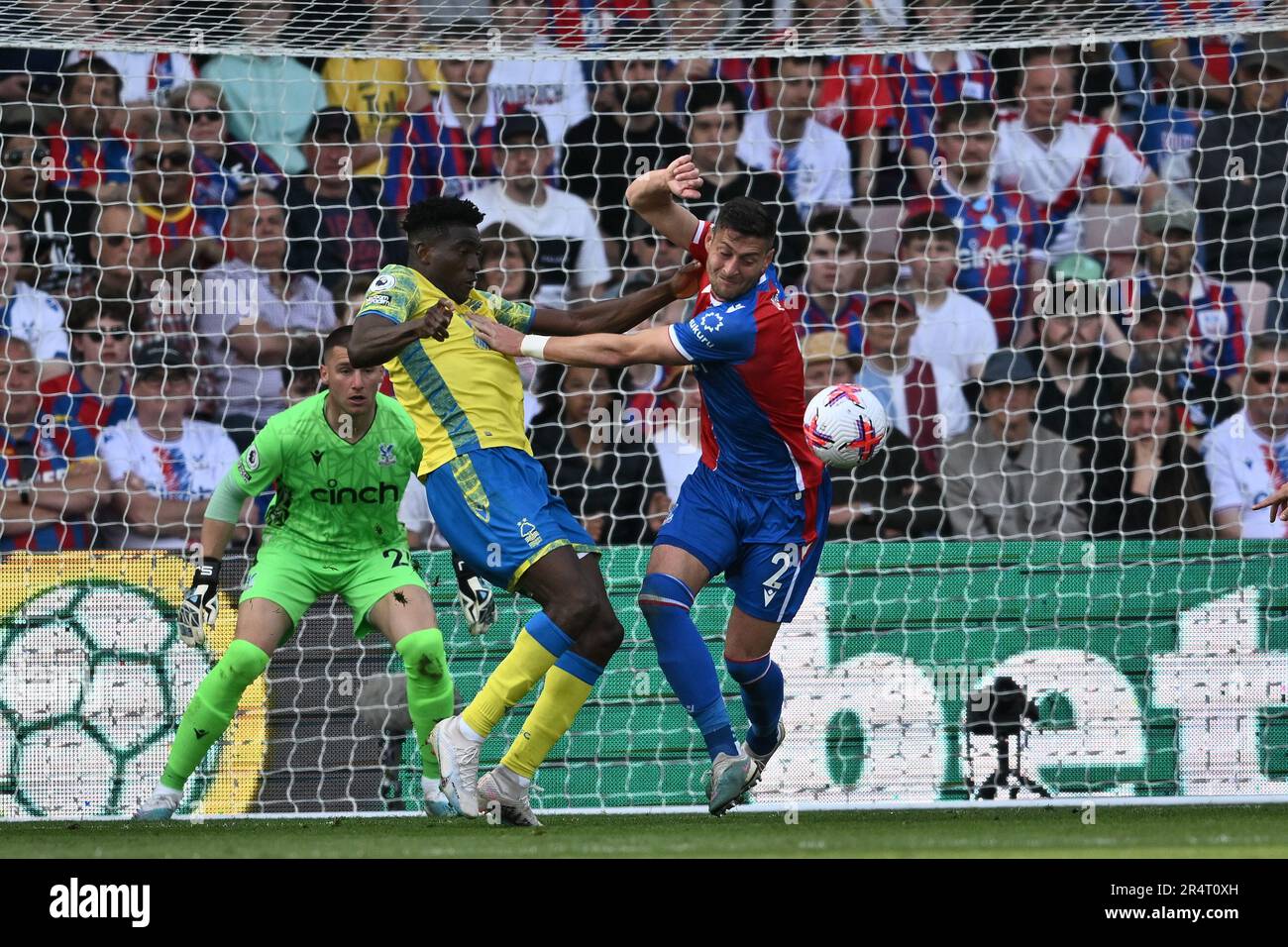 LONDON, ENGLAND - MAY 28: Joel Ward of Crystal Palace in new home kit ...