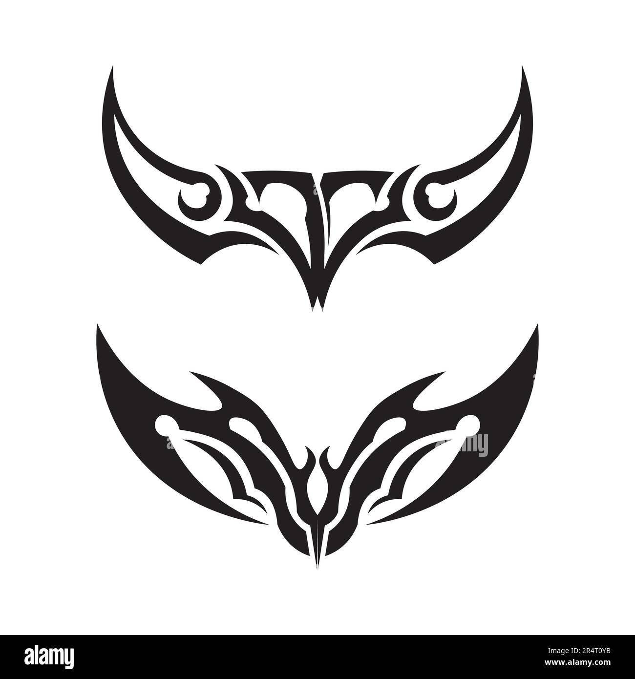 black tribal vector logo design icon and sign tribal Stock Vector Image ...