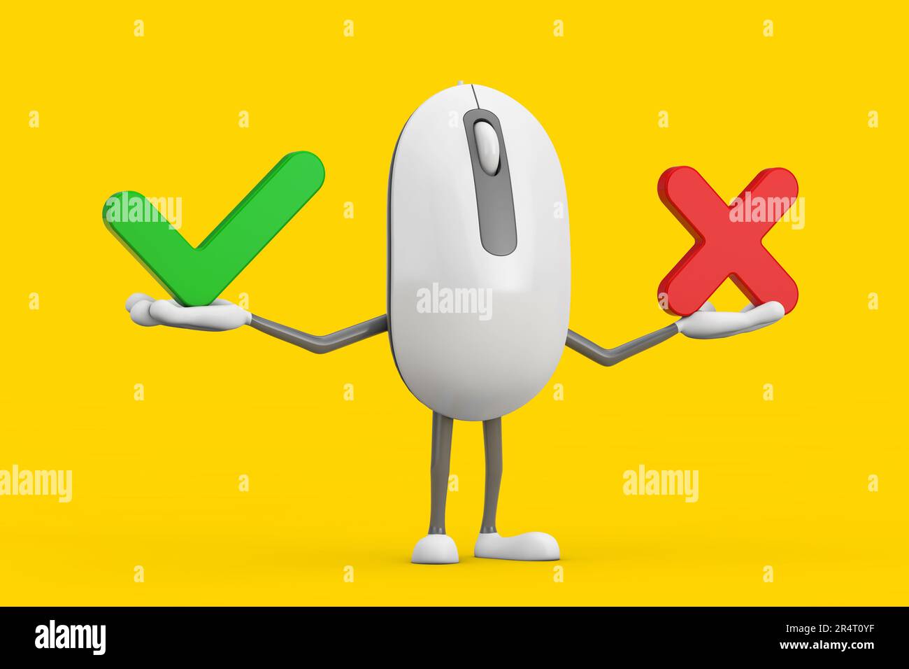 Computer Mouse Cartoon Person Character Mascot with Red Cross and Green ...