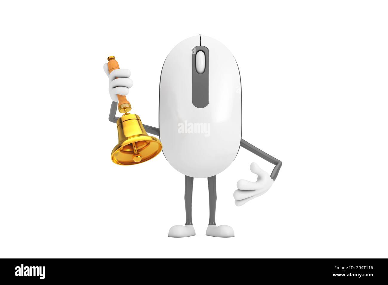 Computer Mouse Cartoon Person Character Mascot with Vintage Golden ...