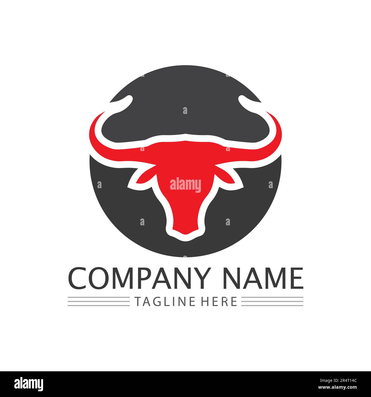 bull and cow logo design icon vector horn animals Stock Vector Image ...
