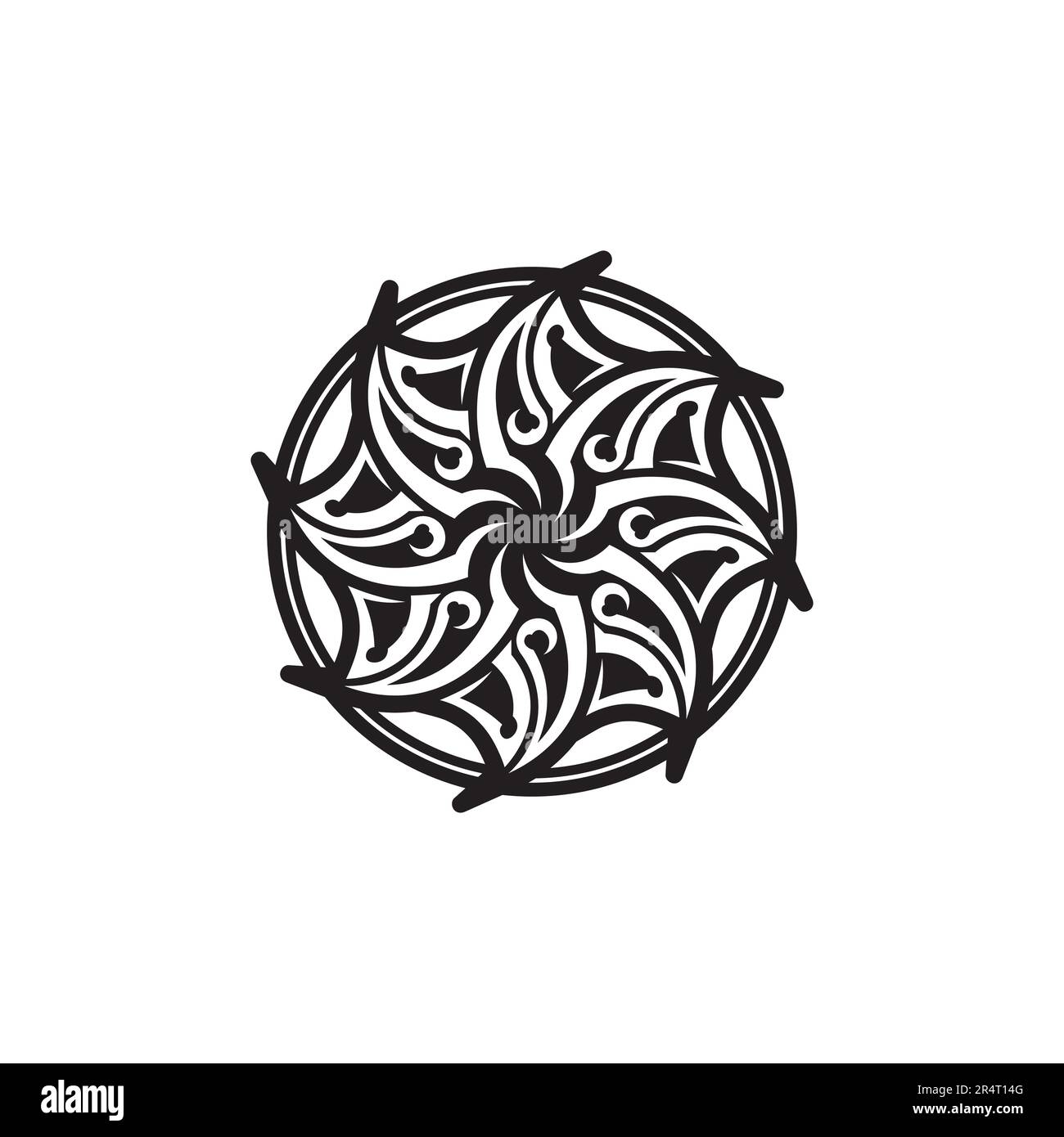 black tribal vector logo design icon and sign tribal Stock Vector Image ...