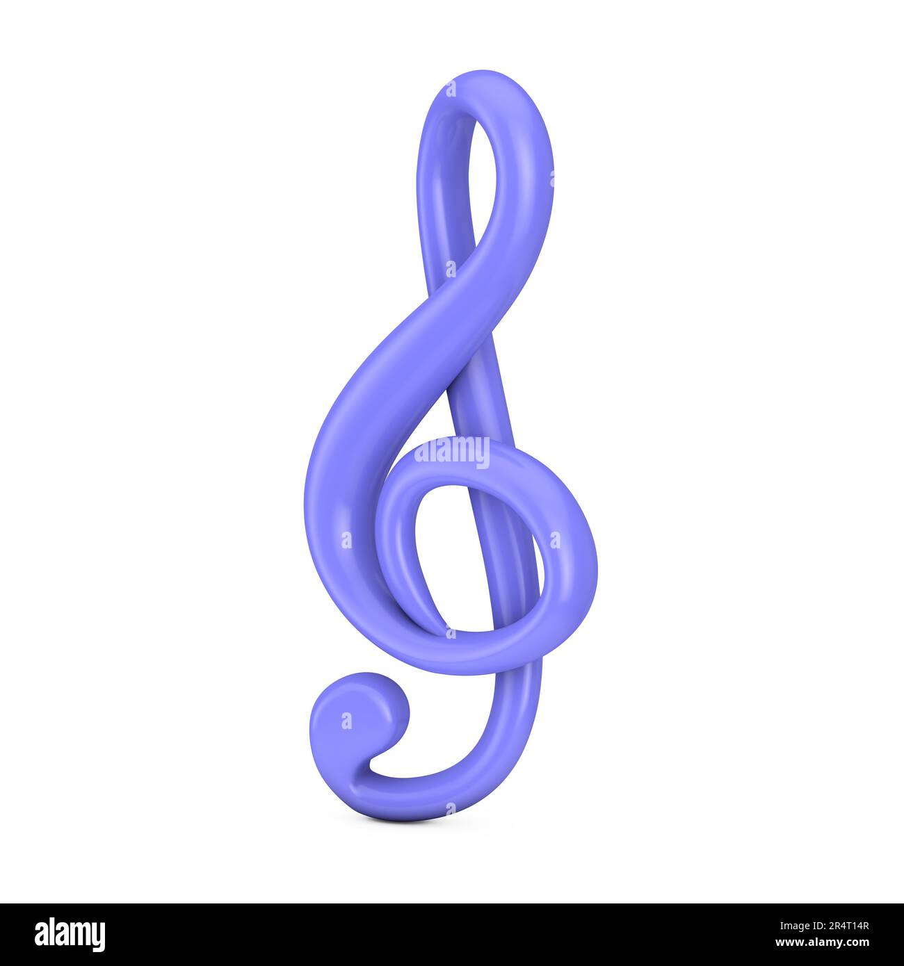 Cartoon Treble Clef Web Icon Sign on a white background. 3d Rendering ...