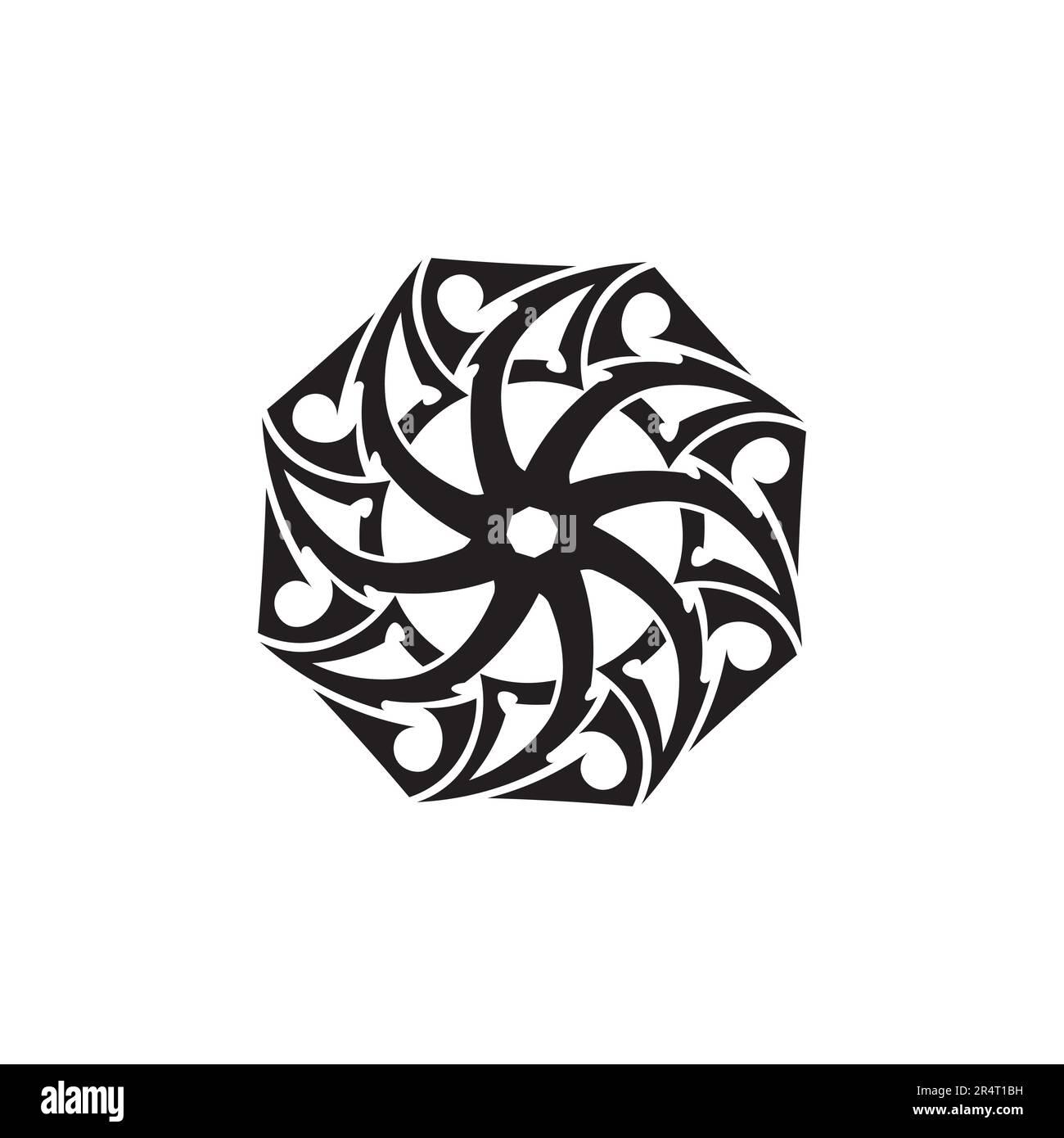 black tribal vector logo design icon and sign tribal Stock Vector Image ...