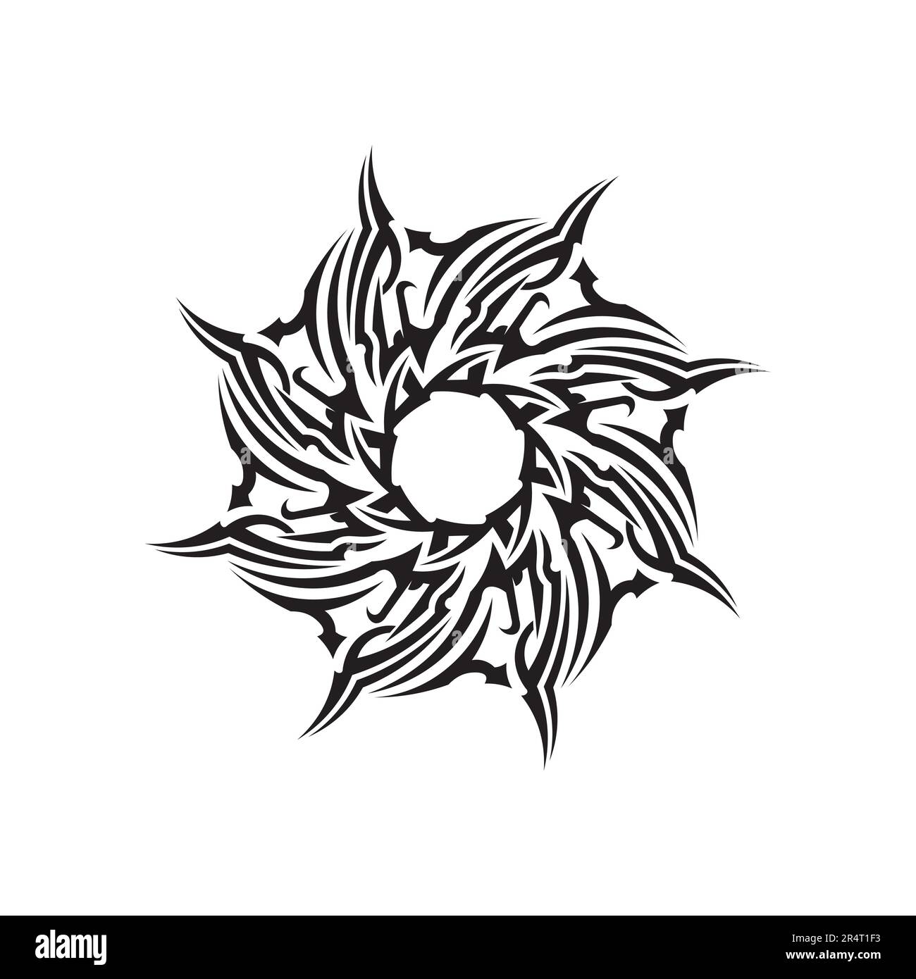 black tribal vector logo design icon and sign tribal Stock Vector Image ...