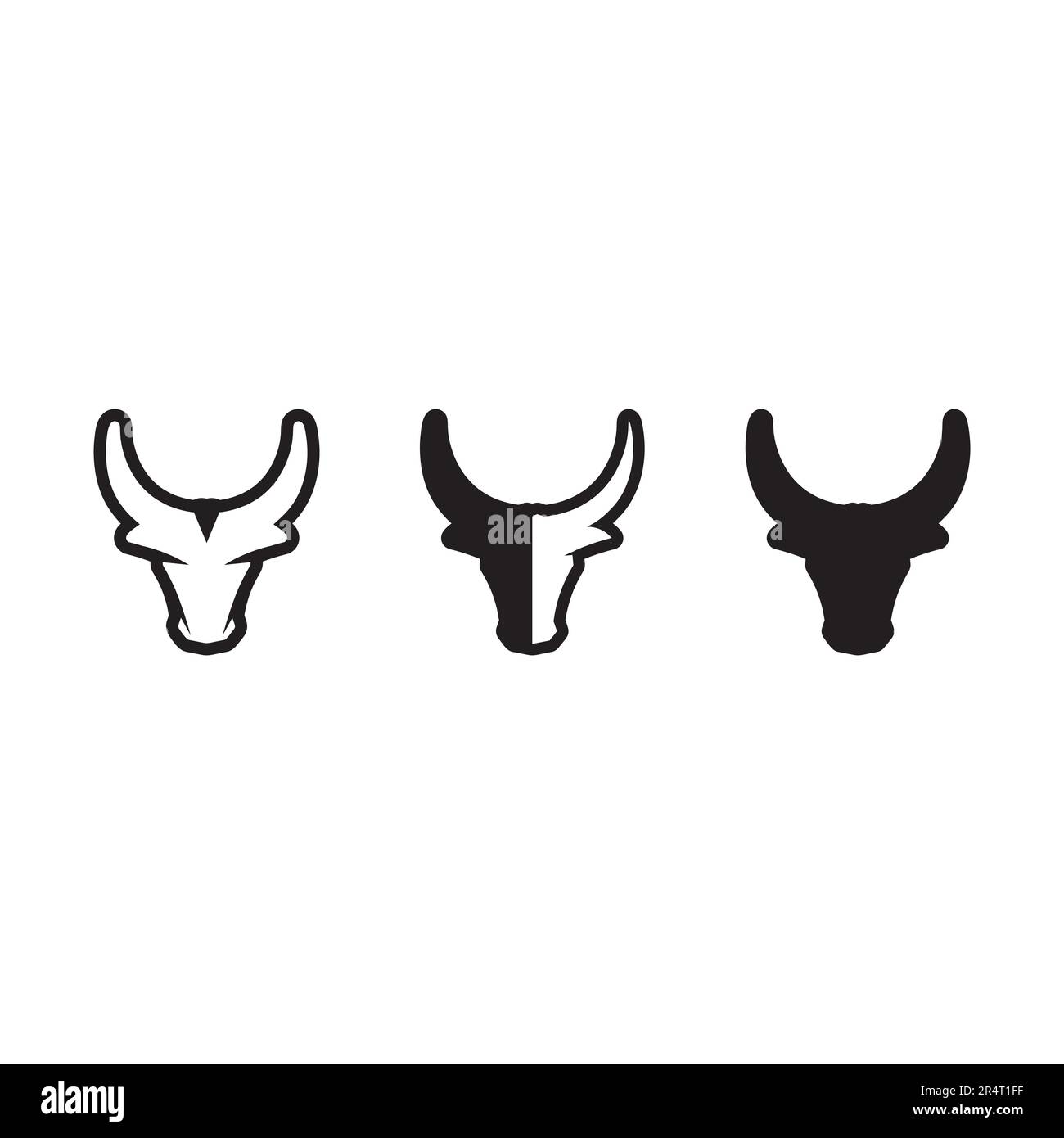 Animals logo cow Black and White Stock Photos & Images - Alamy