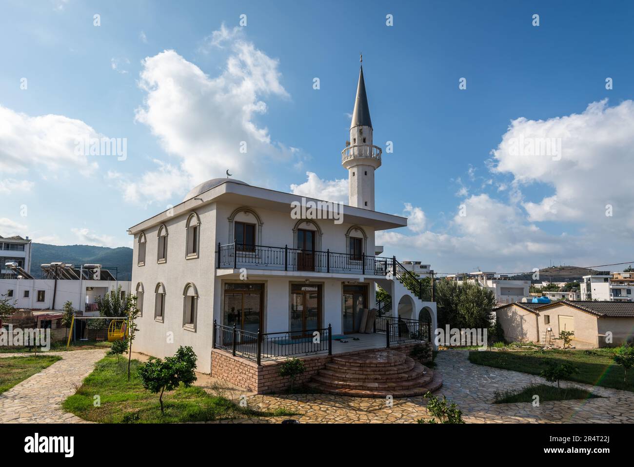 Ksamil, Albania - September 20, 2021: The Xhamia Ksamil is a mosque in ...