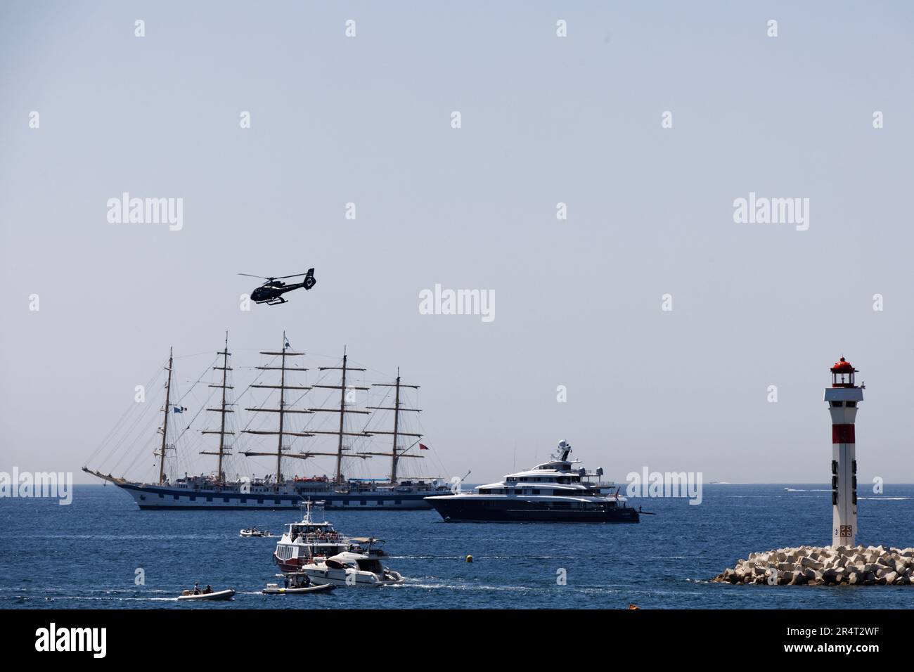 Cannes, France. 27th May, 2023. The Royal Clipper, a 134 meter long ...