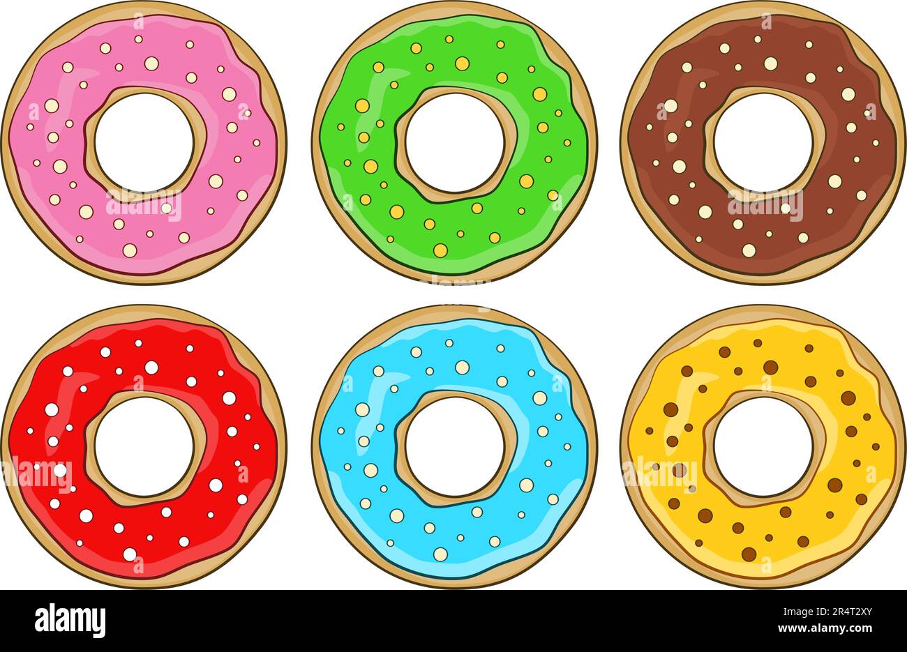 Set of colorful donuts. Vector illustration Stock Vector Image & Art ...