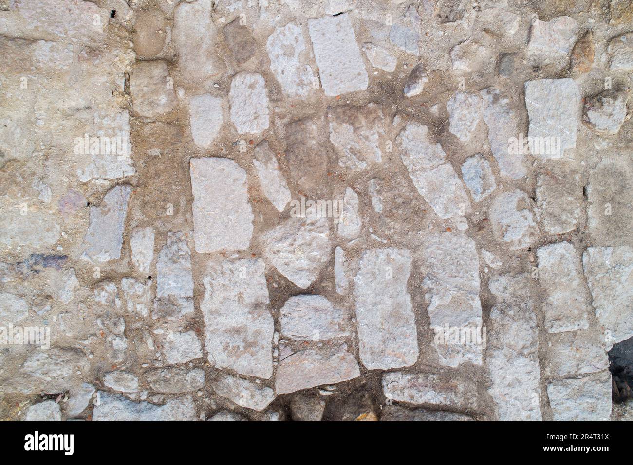zenithal view of an old stone paving floor discovered in an ...