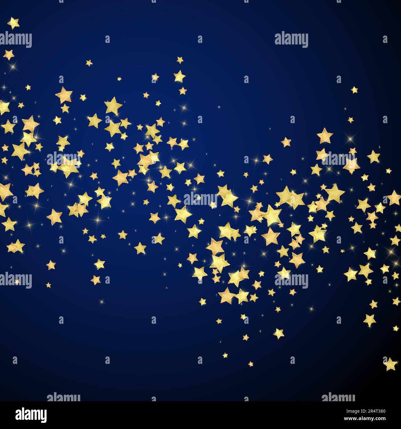 Magic stars vector overlay. Gold stars scattered around randomly ...