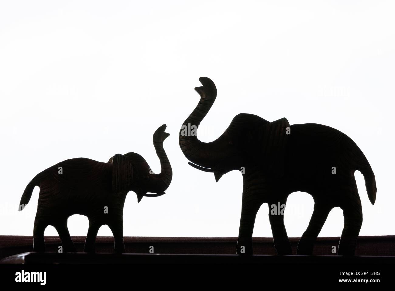 Elephant statues with trunks raised - Onguma Bush Camp, Onguma Game ...