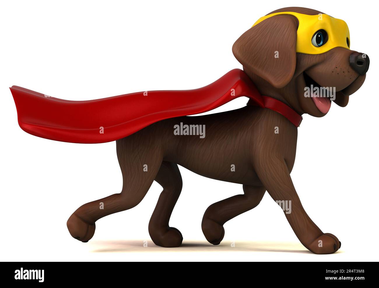 Fun 3D cartoon super white Labrador retriever Stock Photo - Alamy