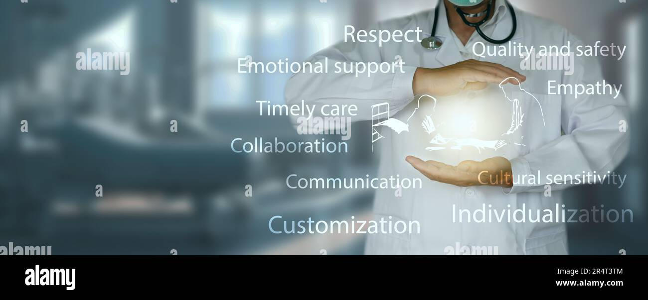 Patient-Centered Care: A Doctors Hands with Patient Talking to His ...