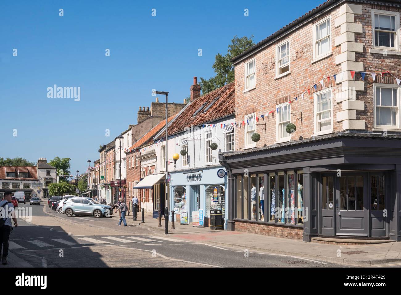 Pocklington market place and town centre, East Riding of Yorkshire ...