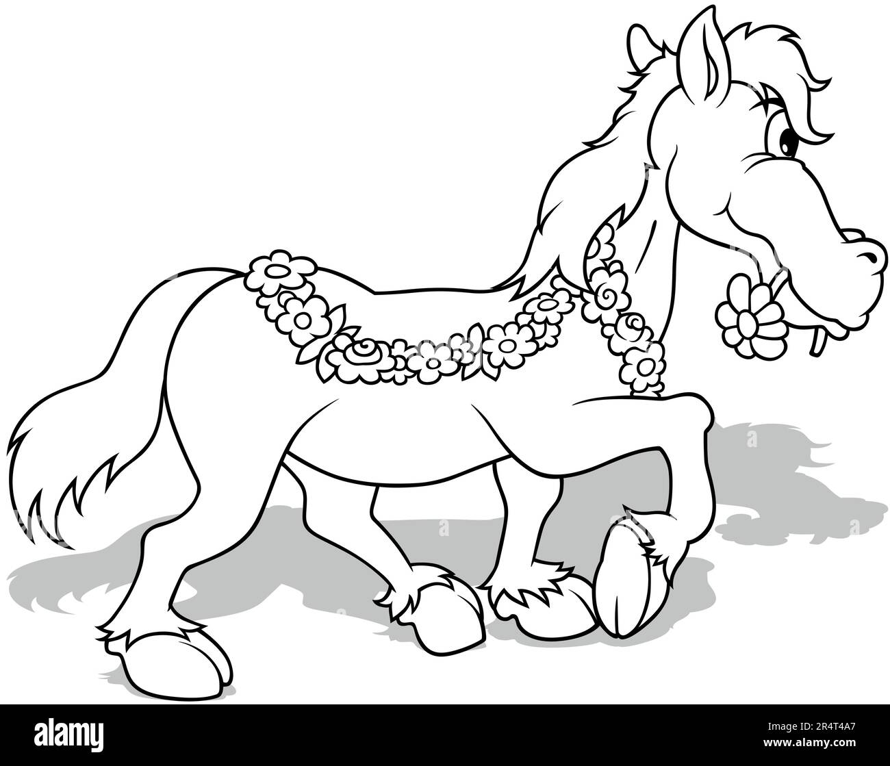 Drawing of a Horse with Floral Decoration Stock Vector Image & Art - Alamy Drawing of a Horse with Floral Decoration Stock Vector Image & Art - Alamy