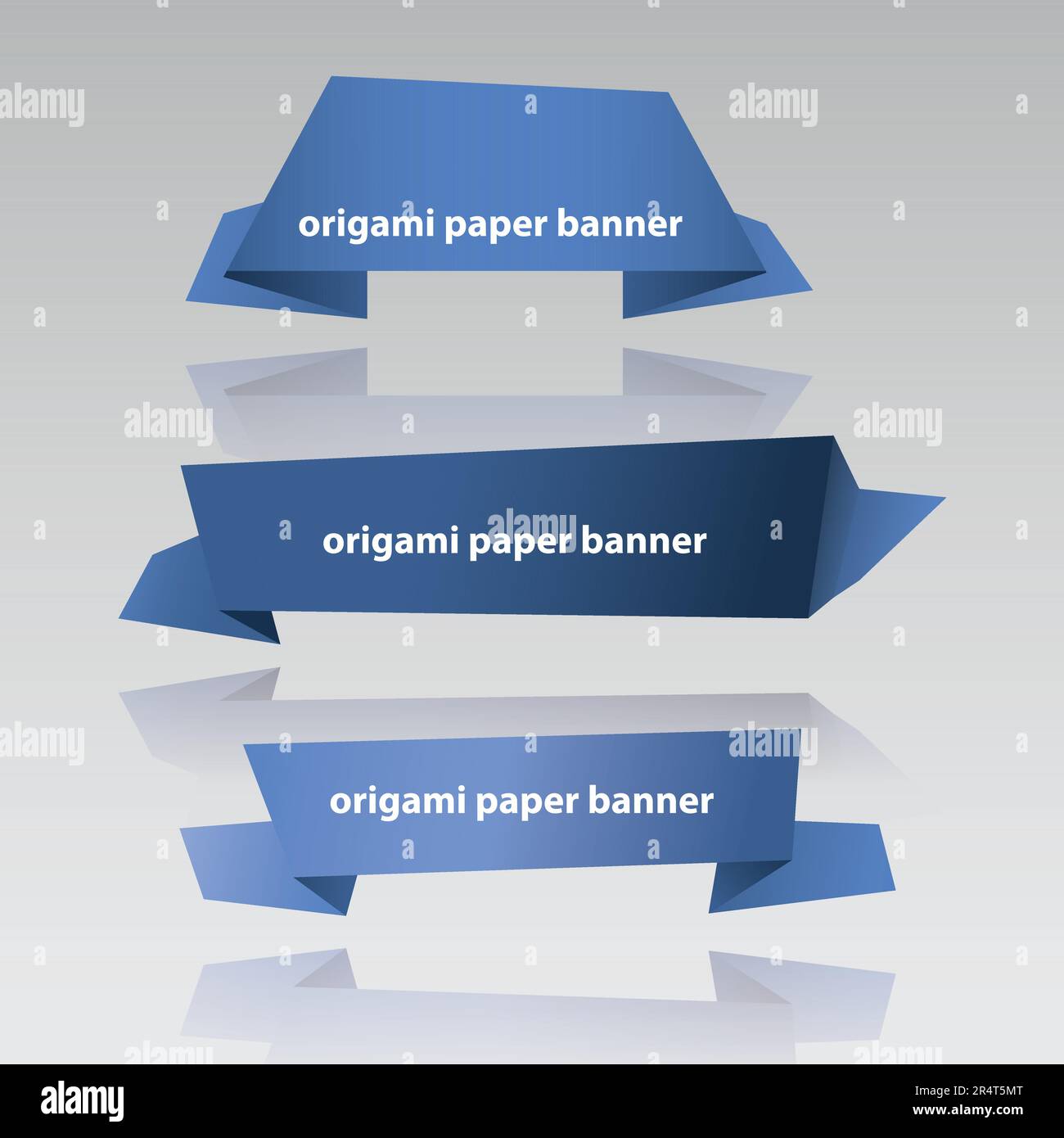 set of origami banners Stock Vector Image & Art - Alamy