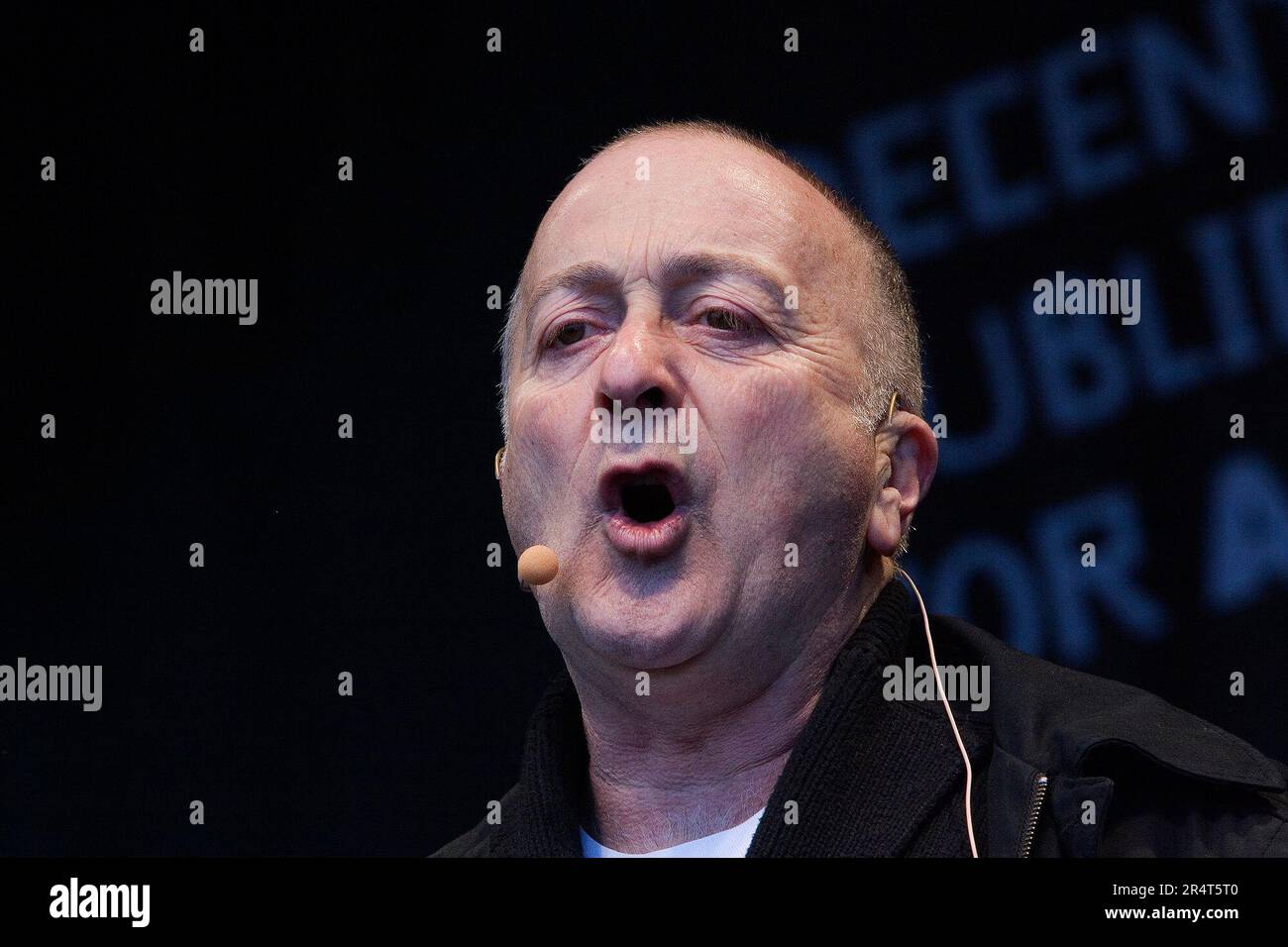 Actor Tony Robinson at the Put Poverty First demonstrator in London ...