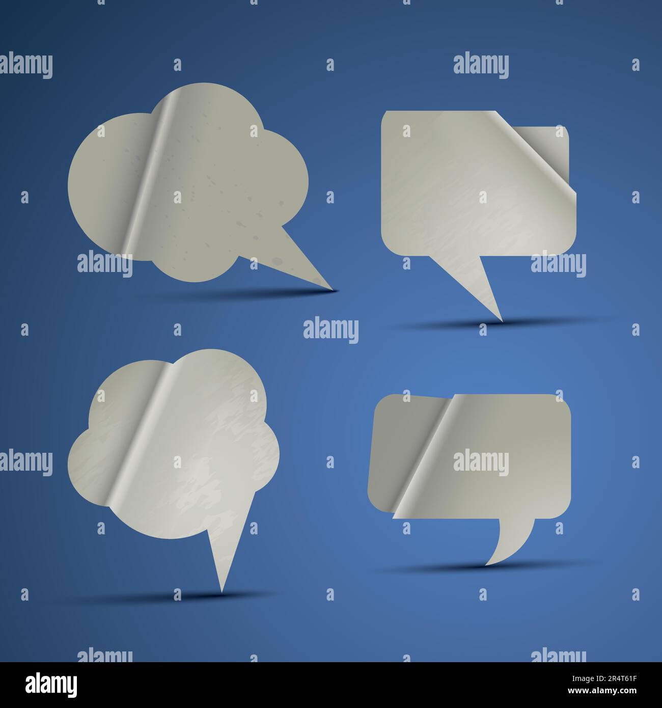 Paper speech bubbles Stock Vector Image & Art - Alamy