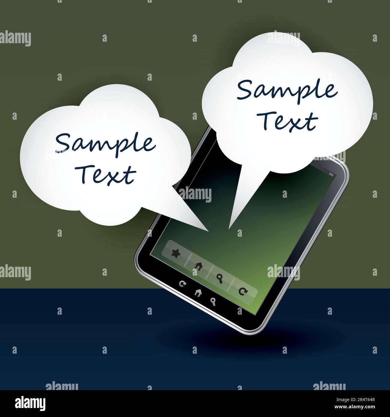 Cell phone thinking Stock Vector Images - Alamy