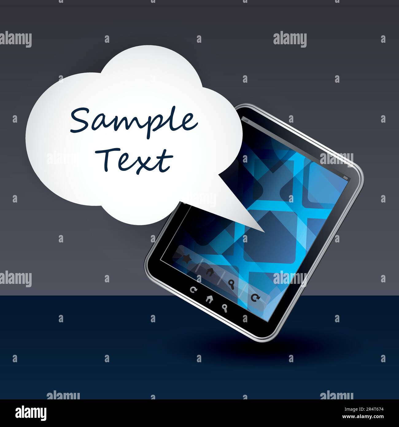 Cell phone thinking Stock Vector Images - Alamy