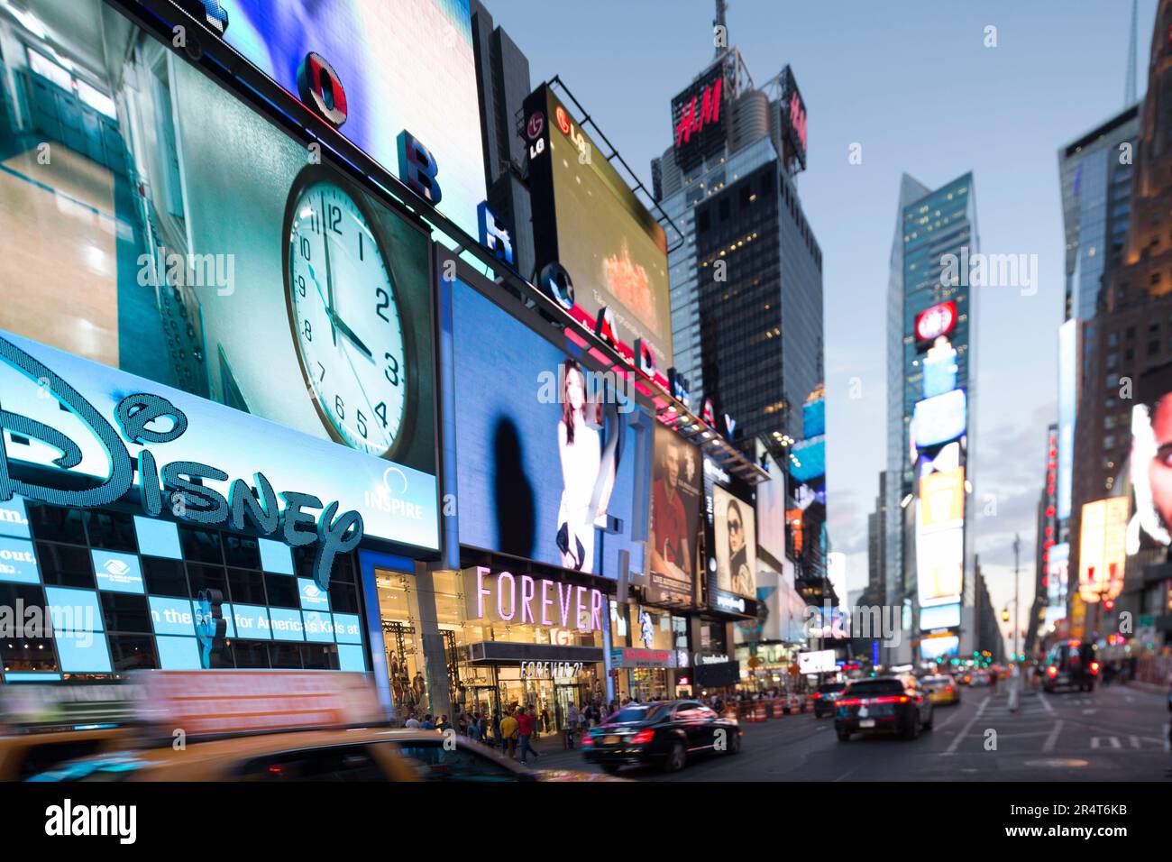 US, New York, Times square with Neon lights at night Stock Photo - Alamy