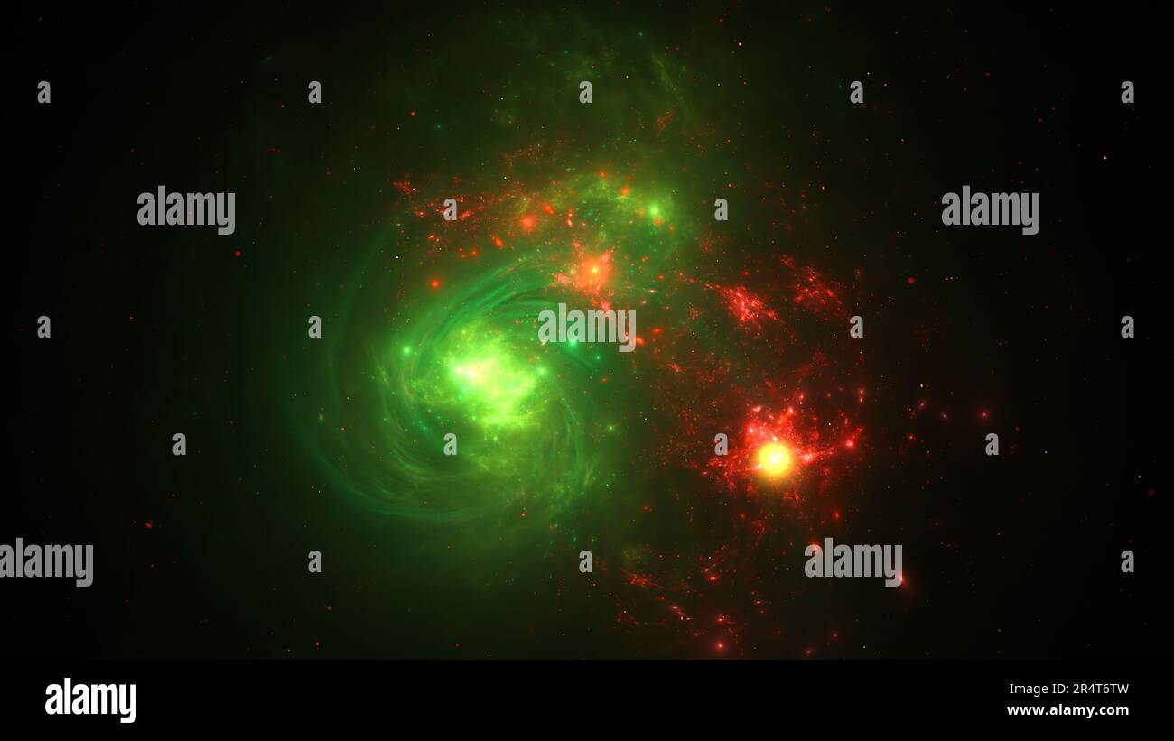 Universe Space scene with planets, stars and galaxies, nebula. Panorama ...
