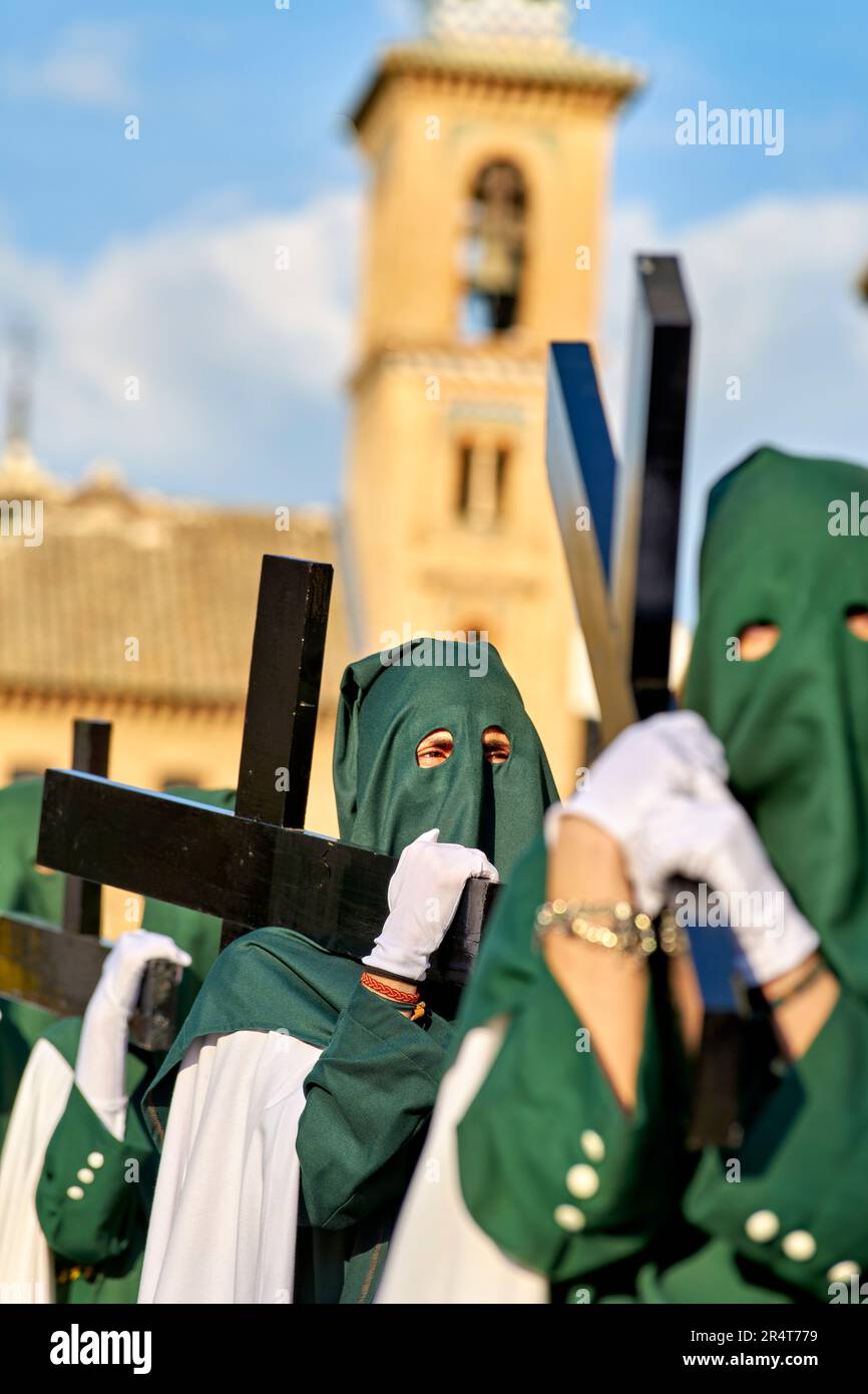 Andalusia Spain. Procession at the Semana Santa (Holy week) in Granada ...
