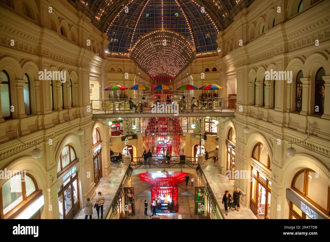 Interiors of the Gum Shopping Mall and department Store in Red Square ...