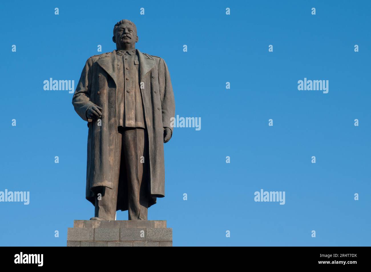 Statue of Joseph Stalin in Central Square, Gore, Georgia prior to its ...