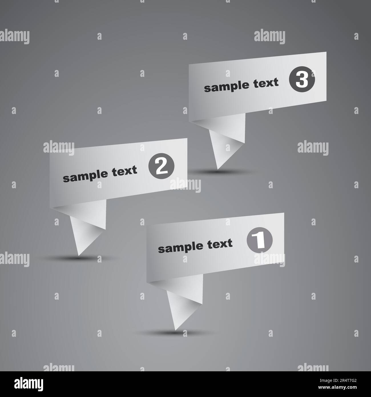 Origami Speech Bubbles Stock Vector Image & Art - Alamy